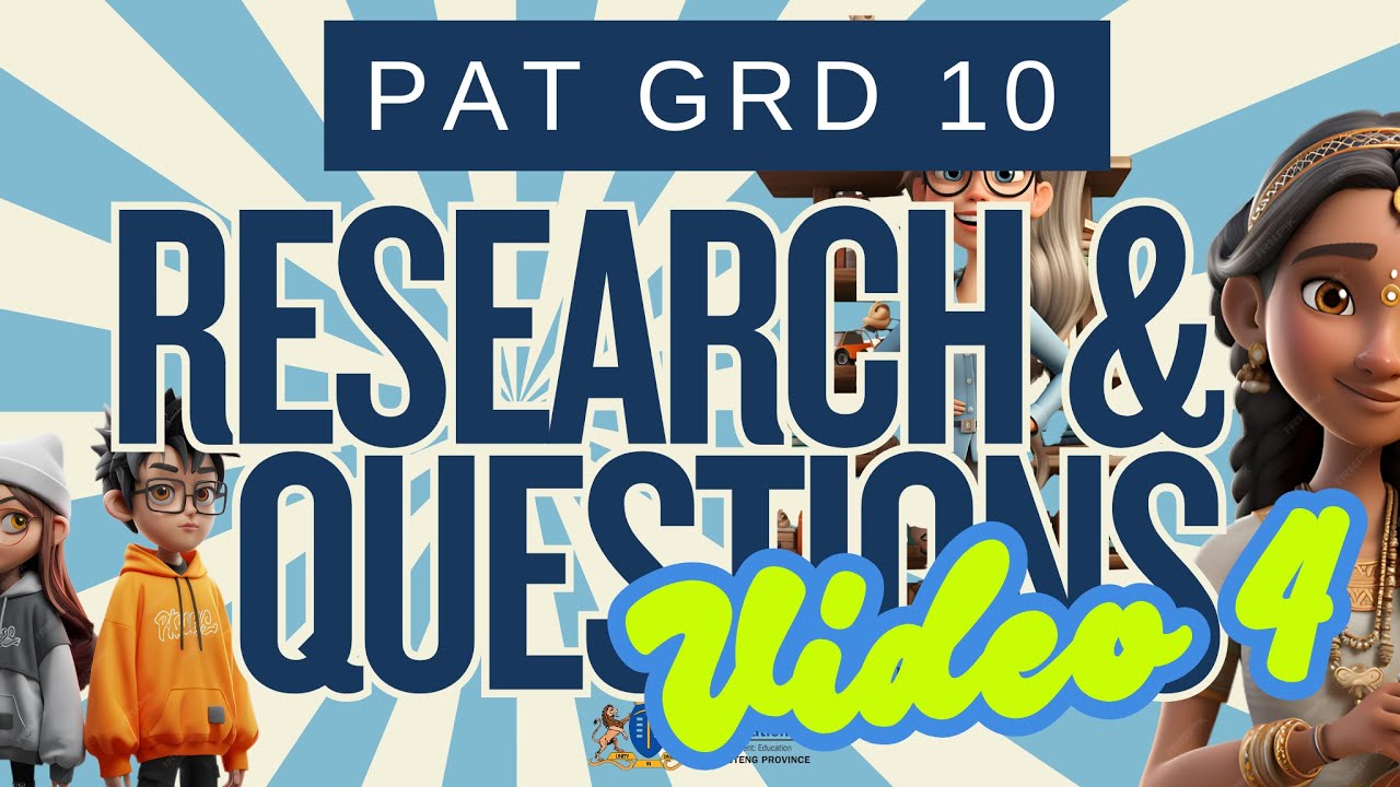 PAT Grade 10 Video 4 - Research & Questions - YouTube