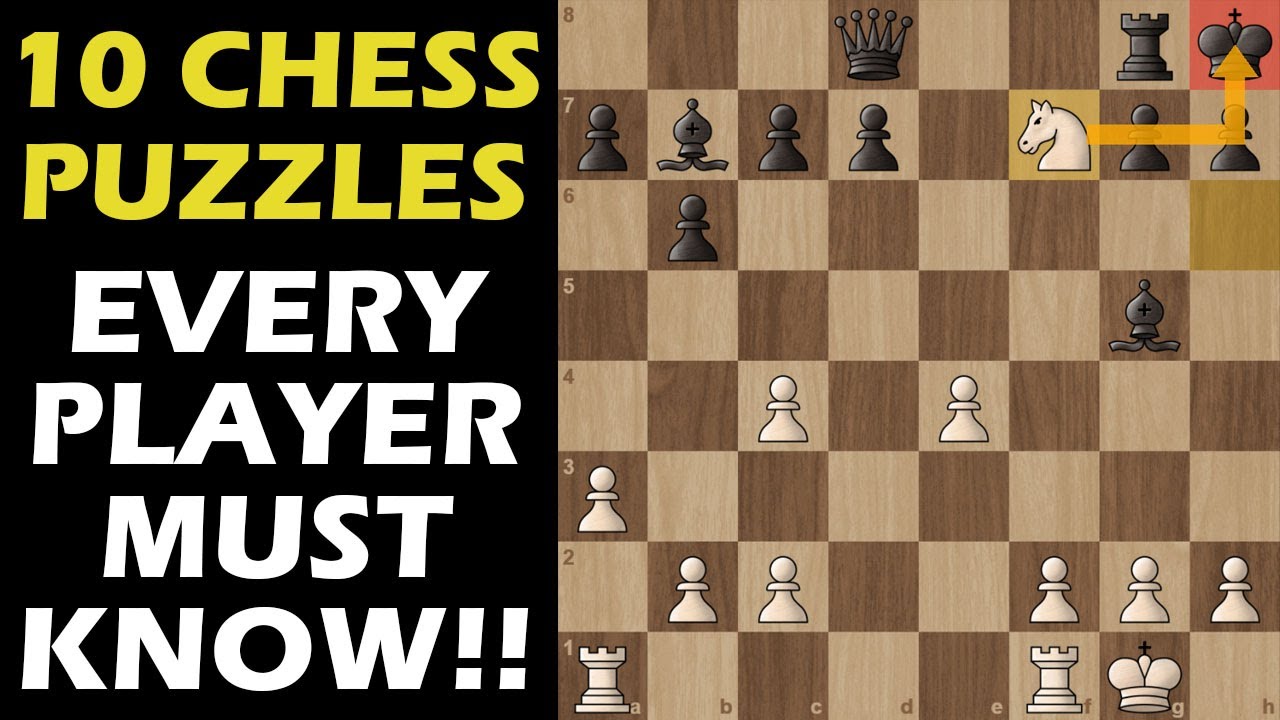 10 Chess Puzzles!! Every Player Must Know!! || Mating Patterns, Chess ...
