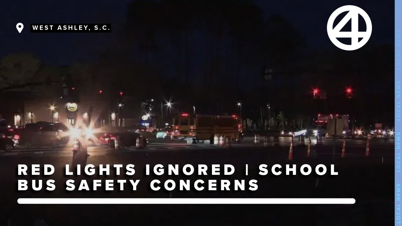 Safety Alert | School Buses Running Red Lights in West Ashley - YouTube