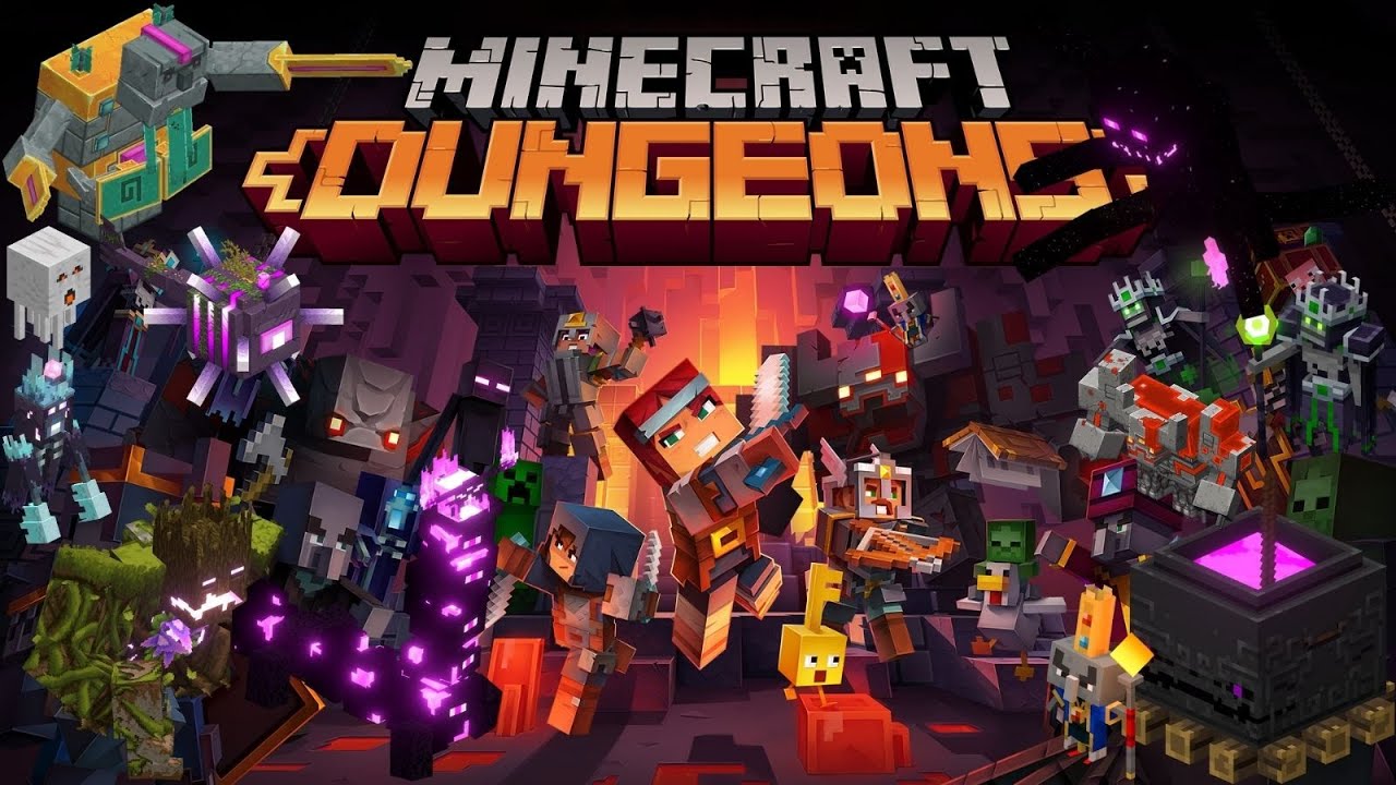 Minecraft Dungeons: All Main Bosses + Cutscenes - YouTube