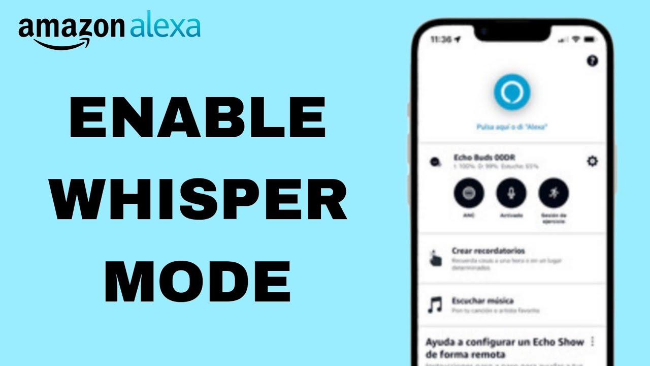 How To Enable Whisper Mode On Amazon Alexa App - YouTube