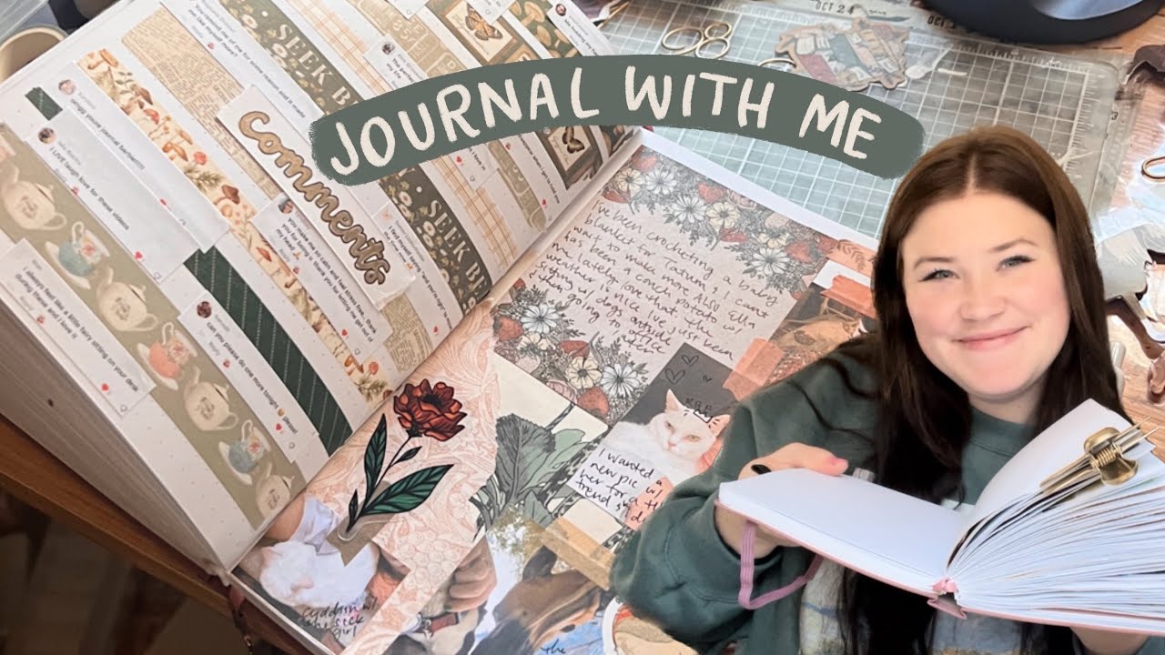 journal with me | scrapbook journal spread no. 3 - YouTube