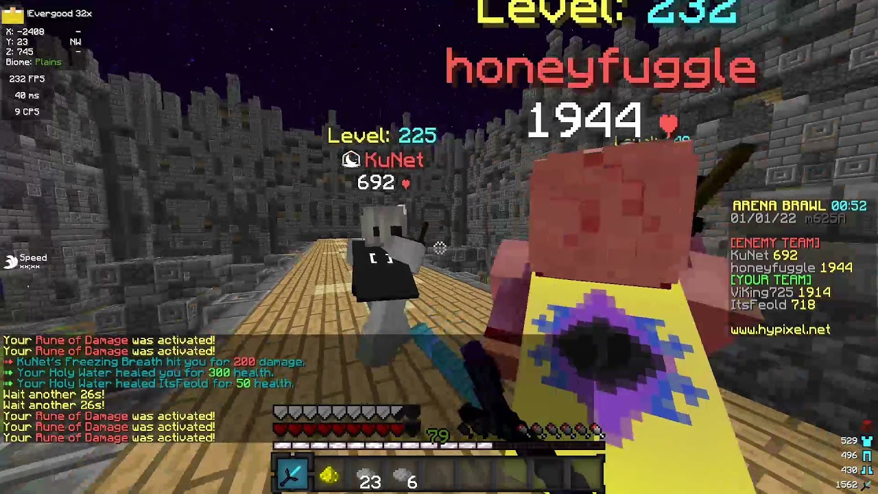 Hypixel Arena Brawl 2v2 with Feold | Short New Years Session #47 - YouTube