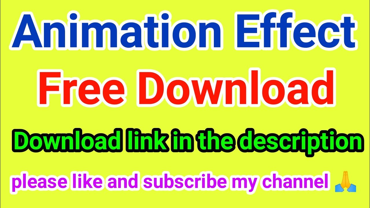 Animation Effect Free Download|Cartoon Effects download|Building ...