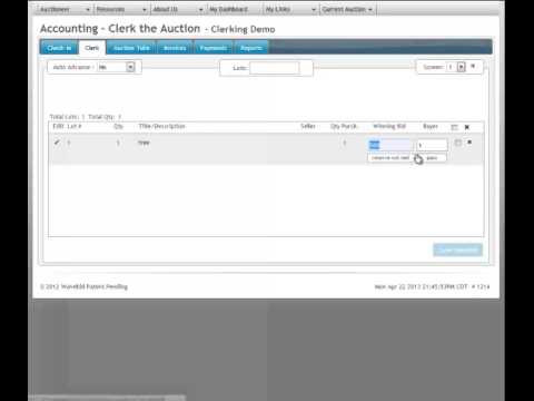 Basic Wavebid Clerking - YouTube