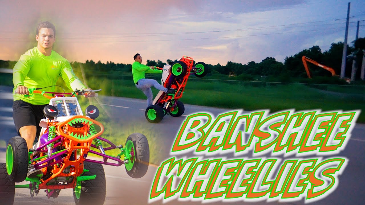 Yamaha Banshee Wheelies and launches - YouTube