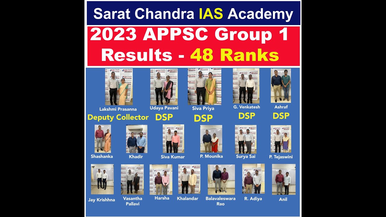 2023 APPSC Group 1 Ranks - Congratulations to Our Students - YouTube