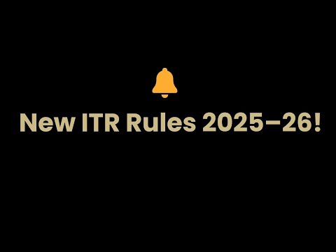 Income Tax Return Forms AY 2025–26