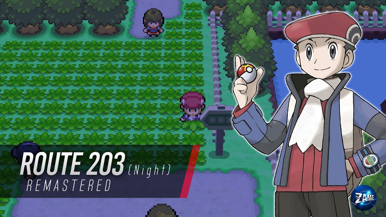 ROUTE 203 (Night): Remastered Pokémon Diamond, Pearl & Platinum - YouTube