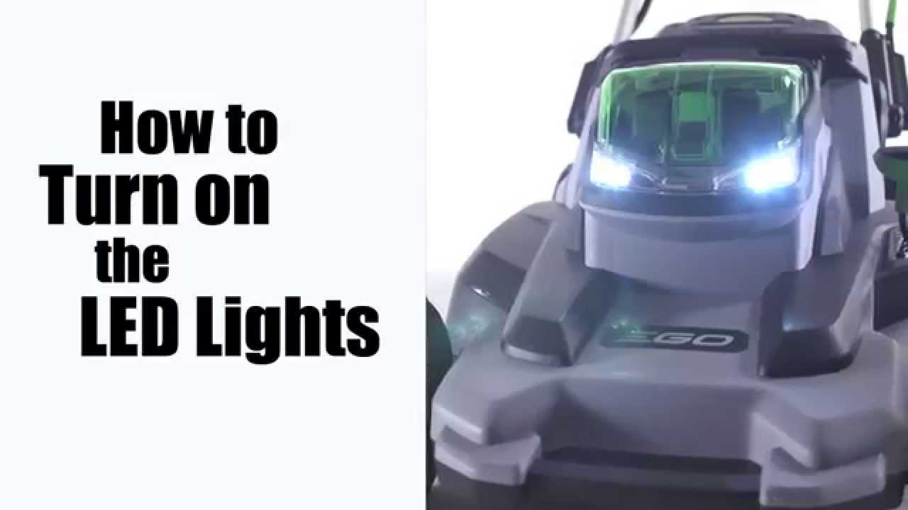 Using Your EGO Mower LED Lights - YouTube