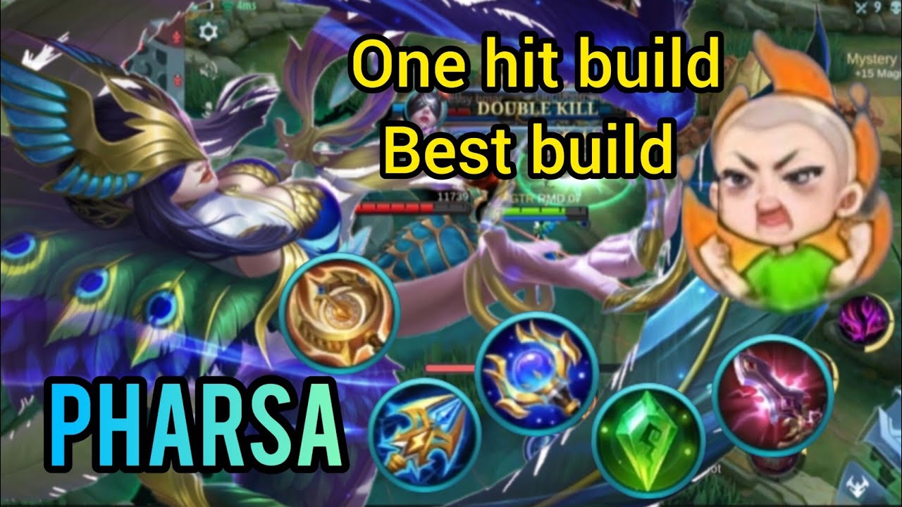 PHARSA GAMEPLAY !! ONE HIT BUILD BEST BUILD || BUILD TOP1 GLOBAL MOBILE ...