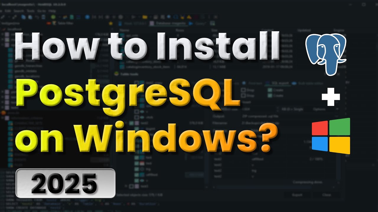 How to Install PostgreSQL 17 on Windows 11 (2025) - YouTube