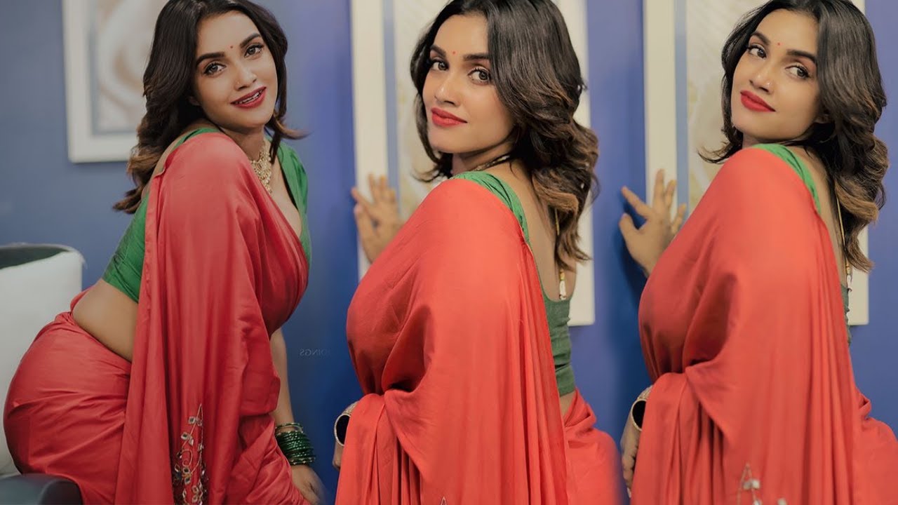Mallu Serial Actress Saranya Shani Saree Shoots - YouTube