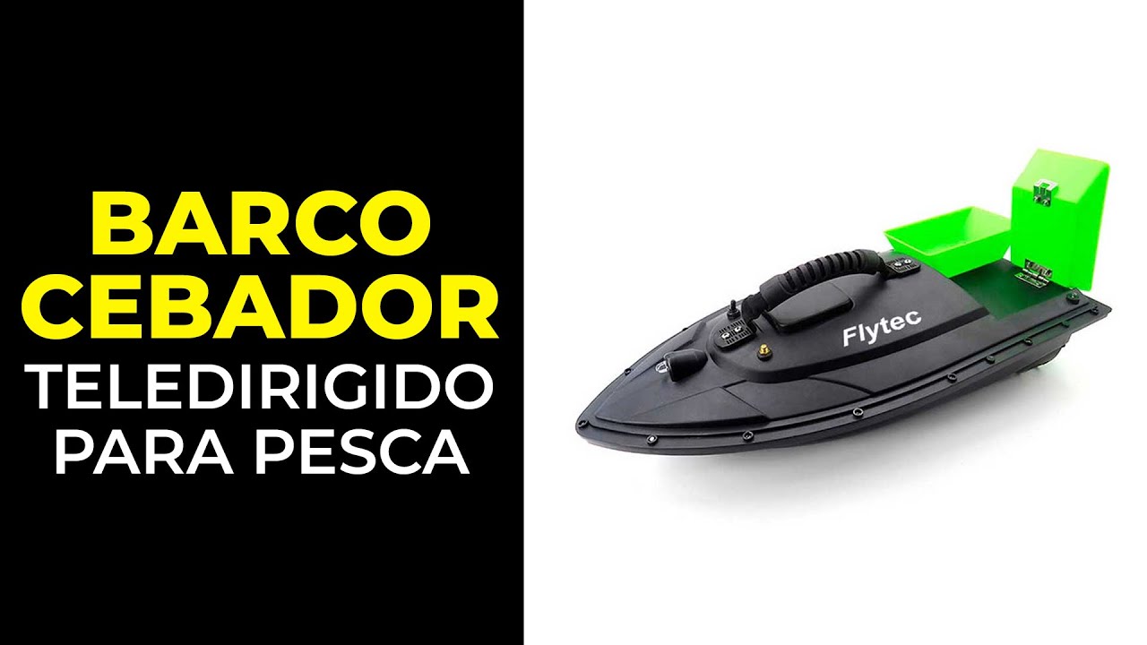Barco cebador teledirigido para pesca - YouTube
