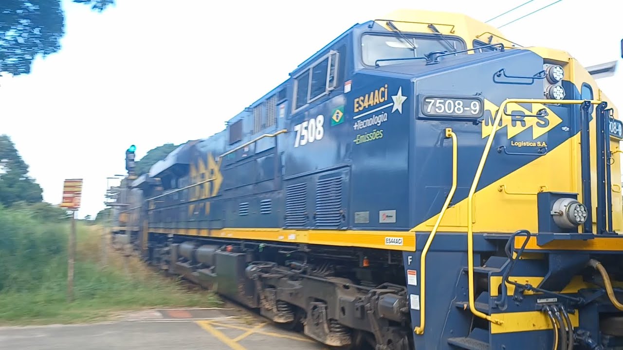 MRS - AC44I #3470-6⚡️+ ES44ACI #7508 Comandada no Minério Vazio ...