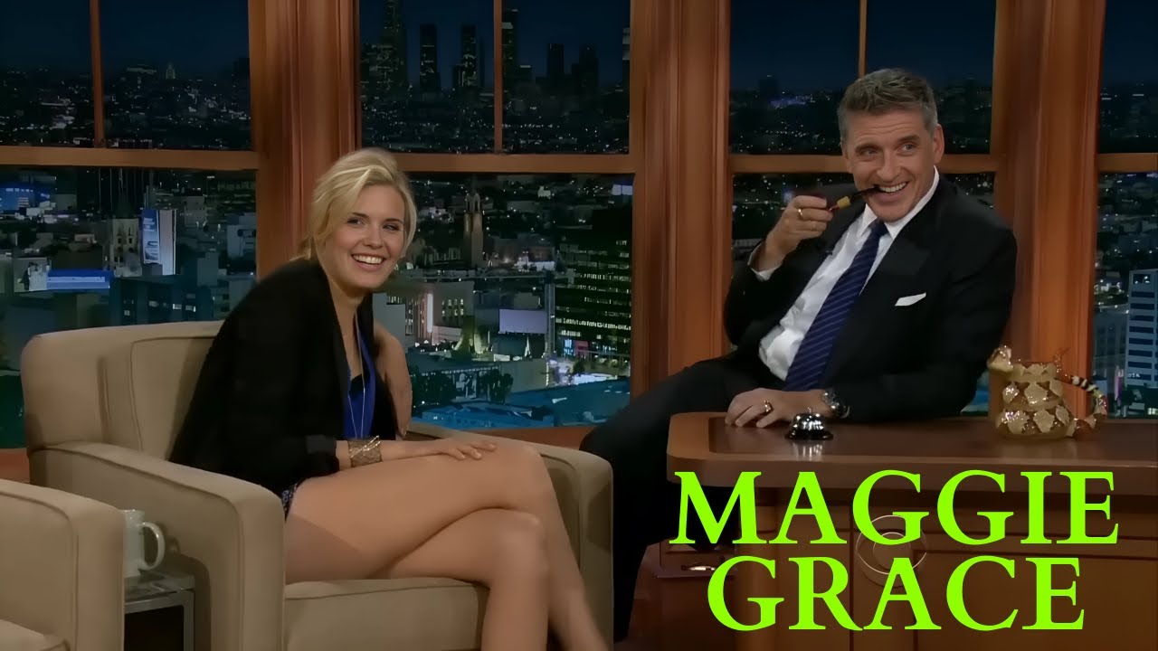 Maggie Grace’s Gorgeous Legs & Flirty Charm Leave Craig Ferguson in Awe ...