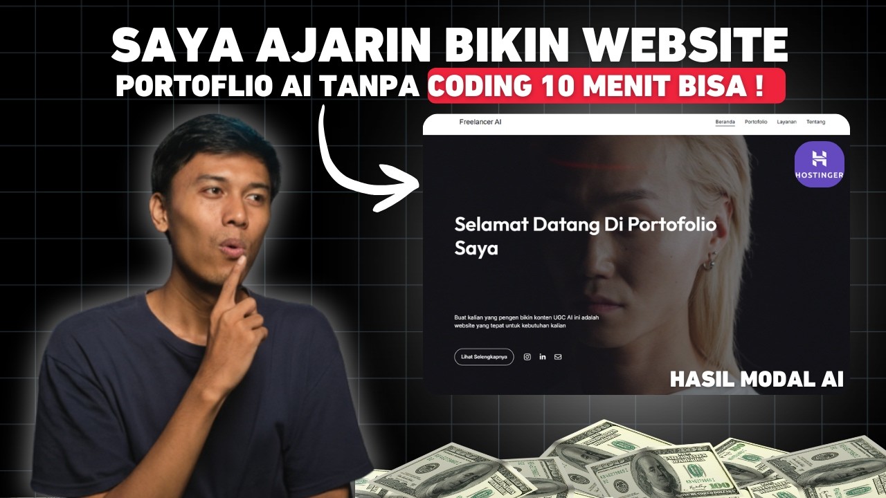 STEP BY STEP BIKIN WEBSITE PORTOFOLIO FREELANCER FULL PAKE AI GA PERLU NGODING ! - YouTube