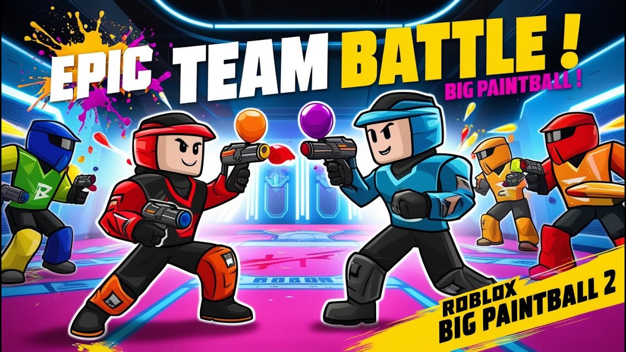 Roblox Big Paintball 2 | 🚨 Leading My Team to Victory! 💪 - YouTube