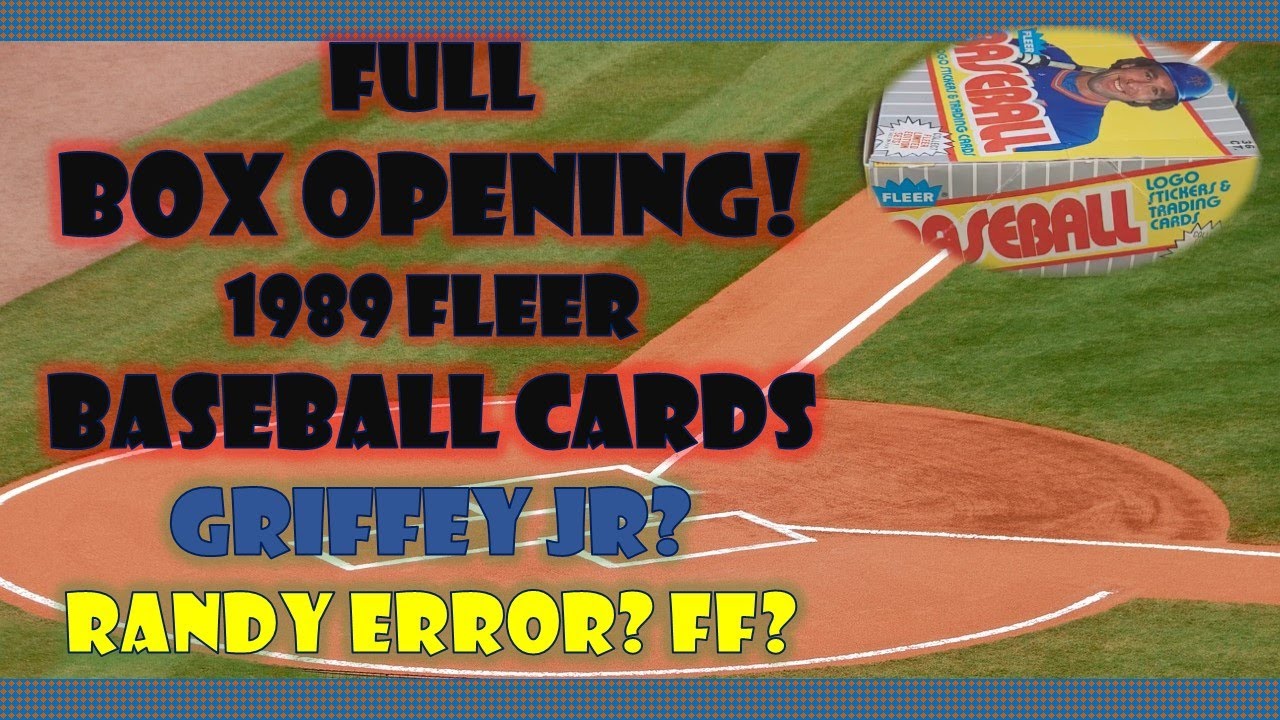 FULL BOX Opening 1989 Fleer Baseball Card Wax Packs | Griffey Johnson ...
