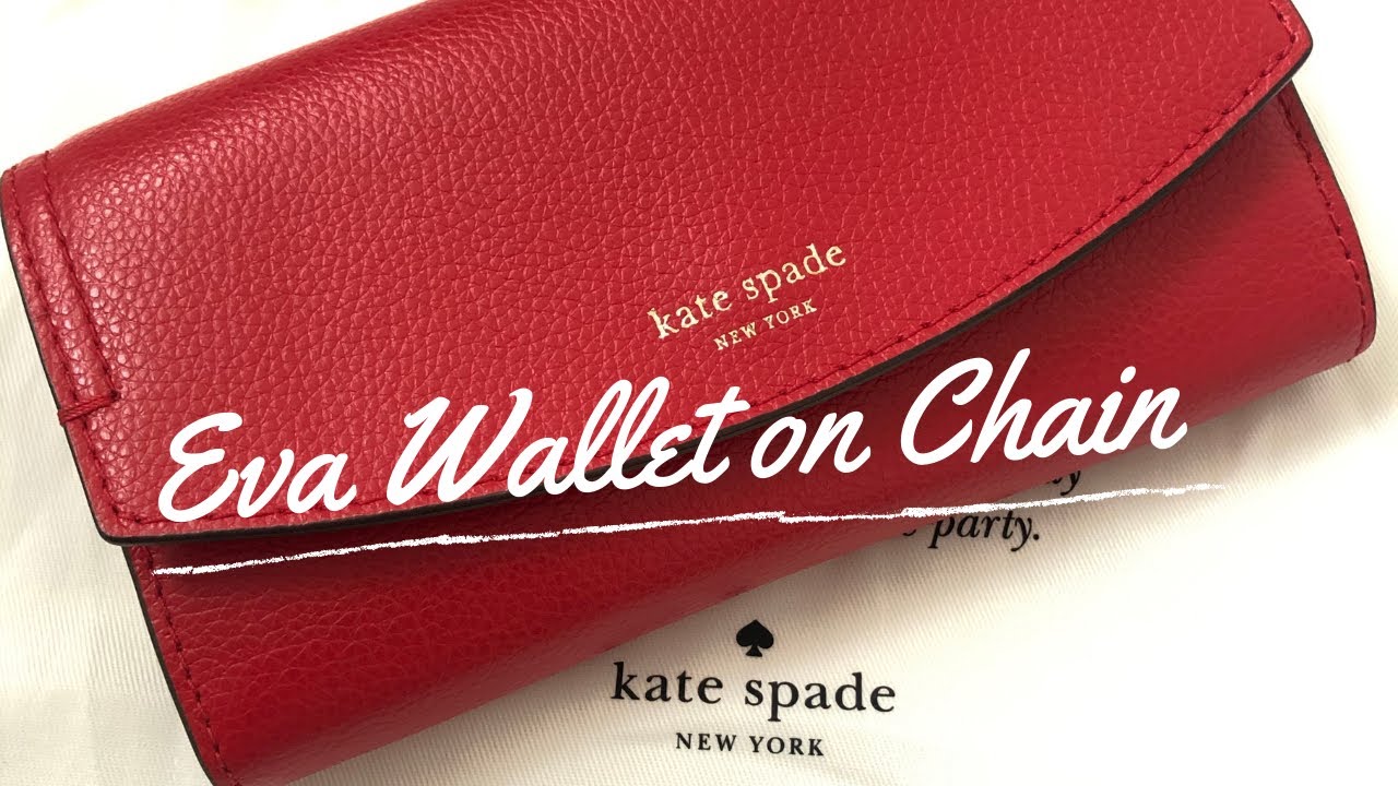 #BagReview: Kate Spade Eva (Beautiful Red Wallet on Chain) - YouTube