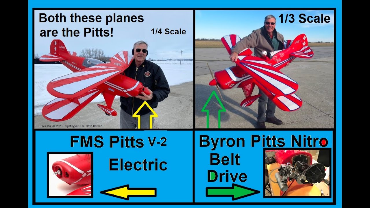 Both of these FOAM R/C planes are the Pitts! Electric FMS Pitts V2 & the Byron Pitts with NITRO ...