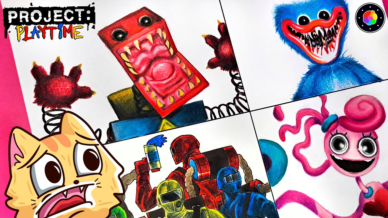 Dibujamos los MONSTRUOS de PROJECT PLAYTIME (Boxy Boo, Huggy, Mommy y ...