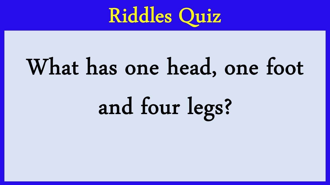 Riddles Quiz 3: Can You Score 10/10? - YouTube