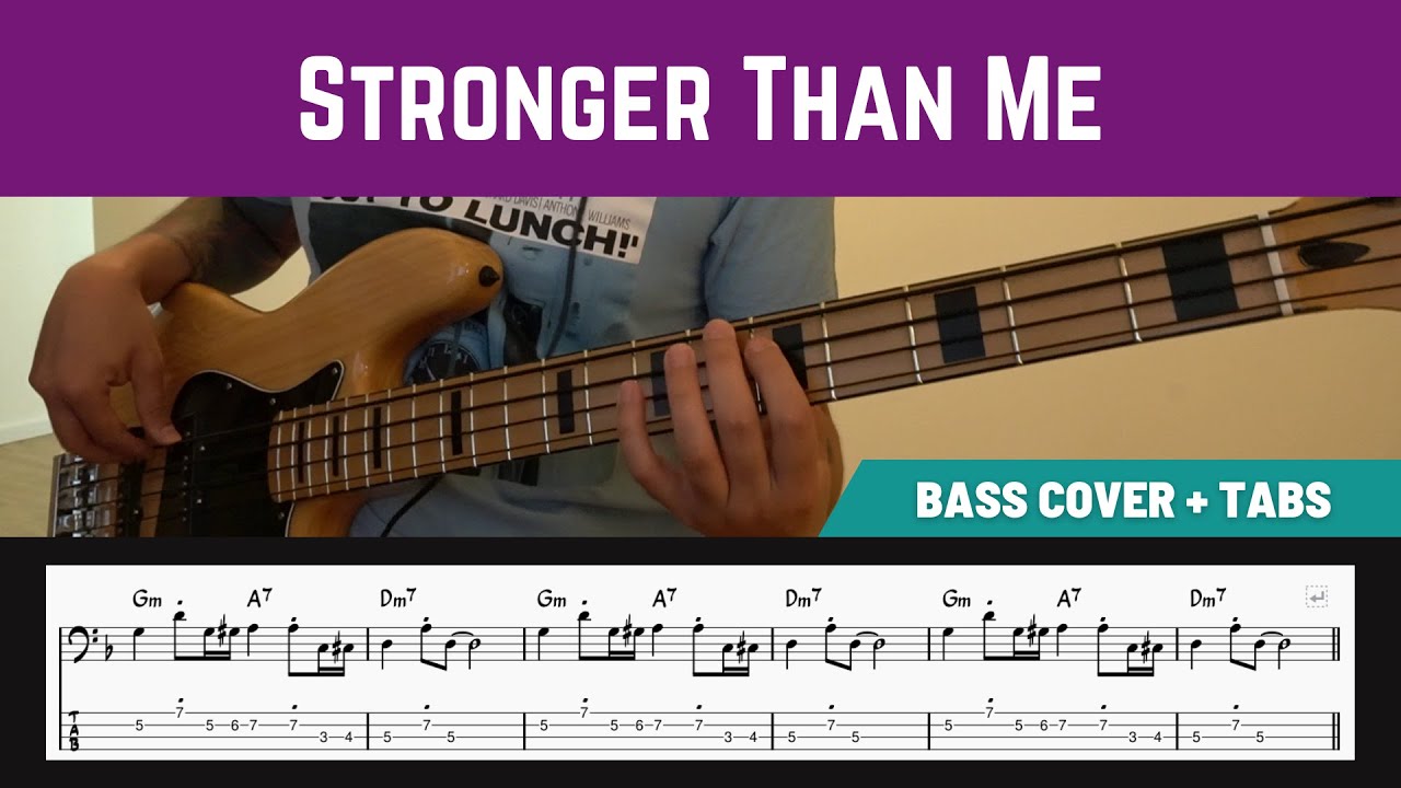 Amy Winehouse - Stronger Than Me (Bass Cover + TAB) - YouTube