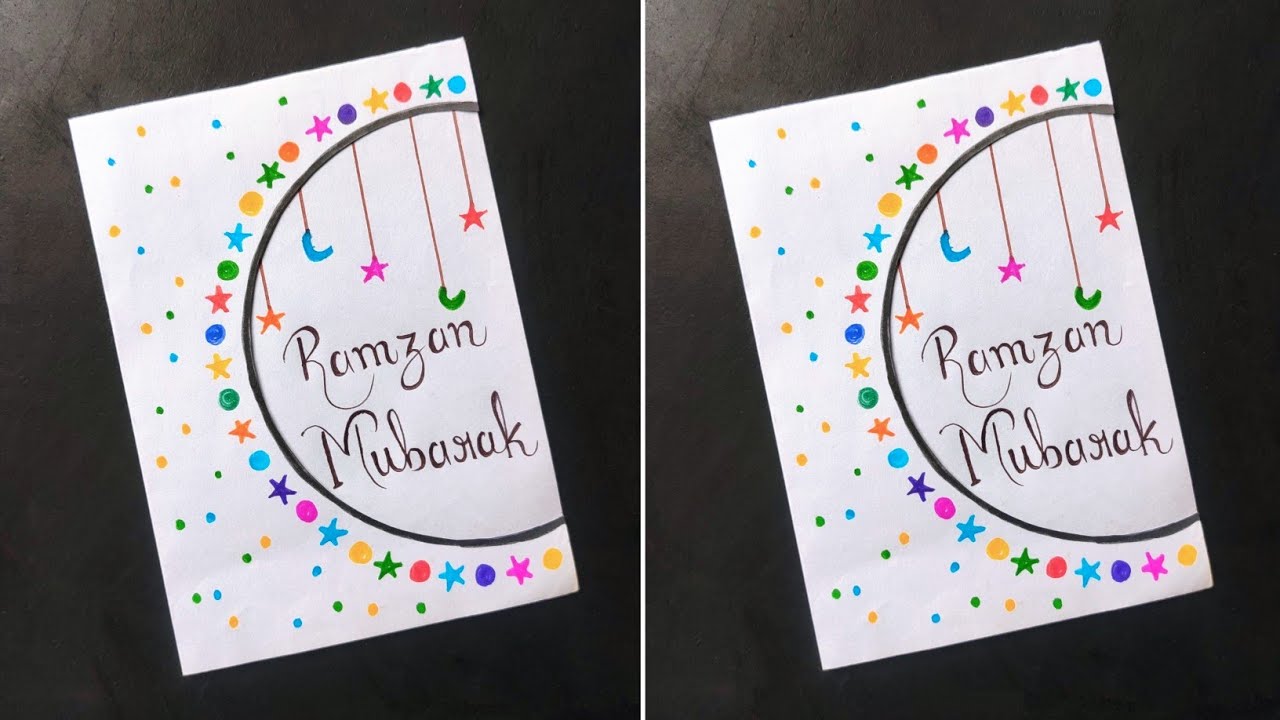 Ramzan Mubarak Card | Easy Ramadan Mubarak Card Ideas | How To Make ...