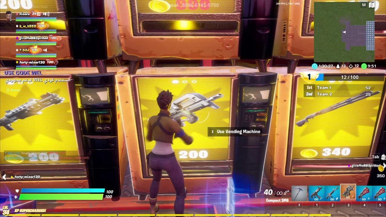 FORTNITE CREATIVE MODE | 1 V 1 BEST BASE SETUP | VENDING MACHINES ...