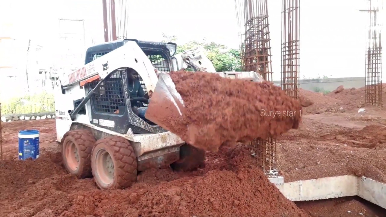 bobcat tricks ,, bobcat working in construction site - YouTube