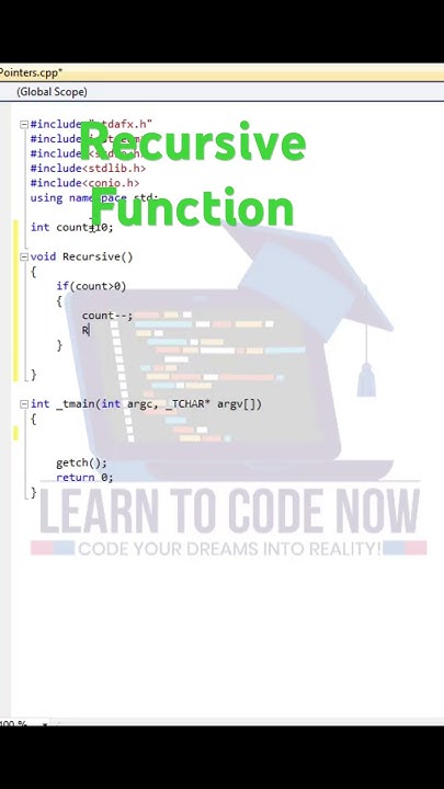 Recursive Function Sample code. #recursivefunction #programming #coding #computerscience - YouTube