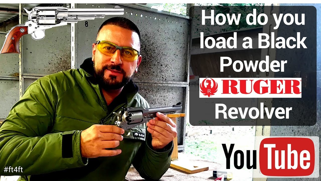 How to load a black powder revolver Ruger Old Army .45 Muzzle loader ...