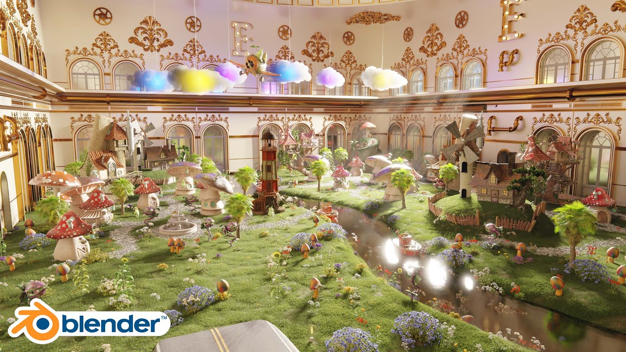Miniature Wonderland in Steampunk Castle - Blender CGI Animation ...