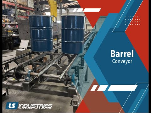 LS Industries - Barrel Conveyor - YouTube