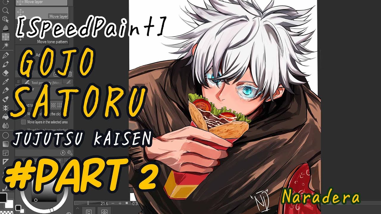 [timelapse] FANART: GOJO SATORU - Part 2 Rendering #017 - YouTube