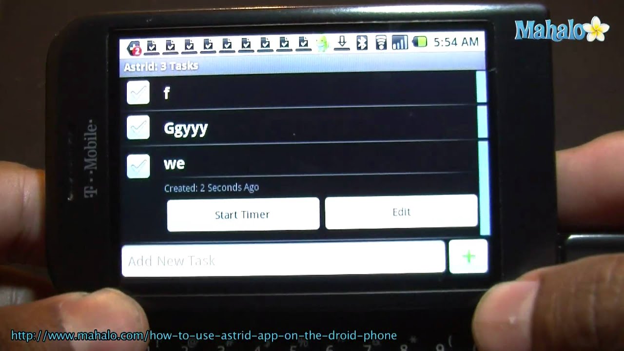 How to Use Astrid App on The Droid Phone - YouTube