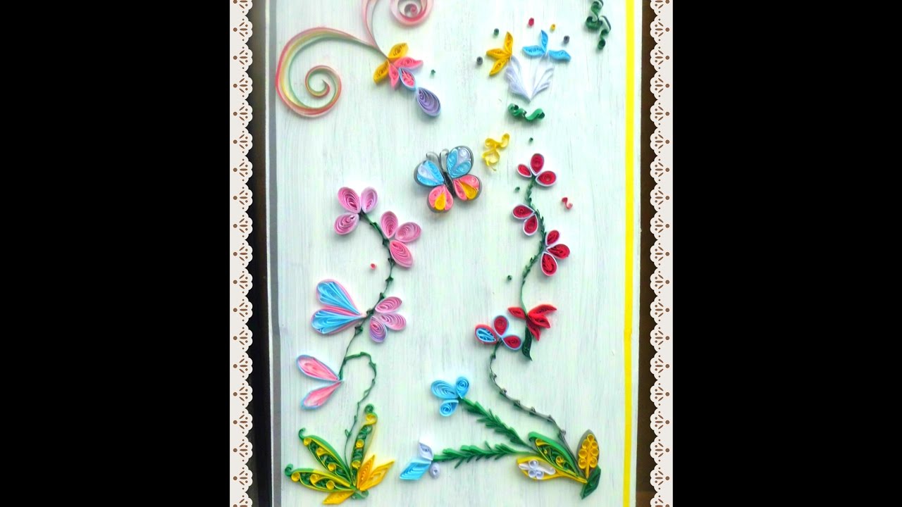 Tutorial: Cuadro en Filigrana de papel - YouTube