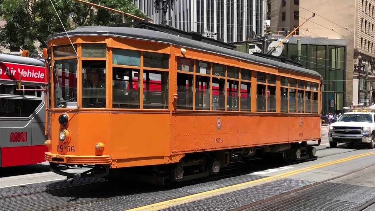 San Francisco Muni - F Line Car #1856 (Milan) at Market and Montgomery ...