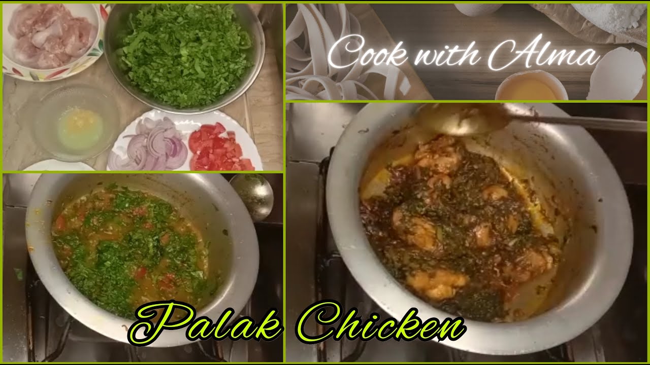 Mazedar Palak Chicken Recipe | Easy Spinach Chicken Curry Recipe | Cook ...