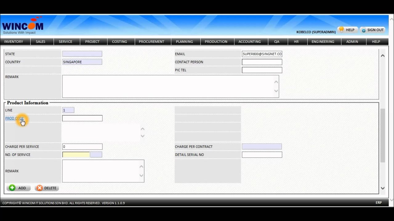 WINCOM ERP - MAINTENANCE SERVICE CONTRACT - YouTube