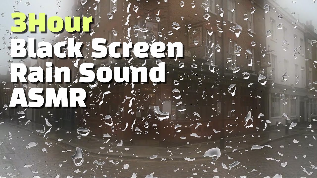 Rain Sounds Outside a British Pub for Relaxation and Focus - 3 Hours of ...