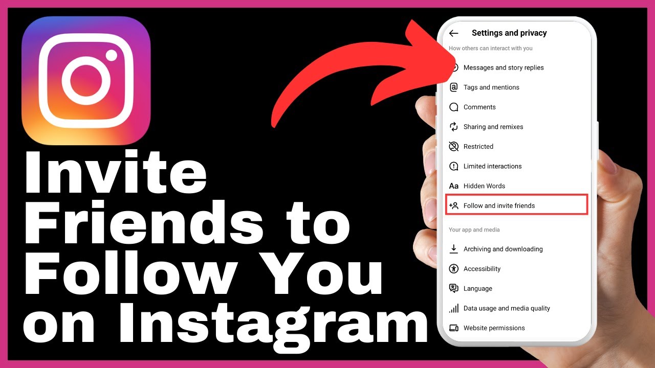 How To Invite Friends To Follow You On Instagram - YouTube
