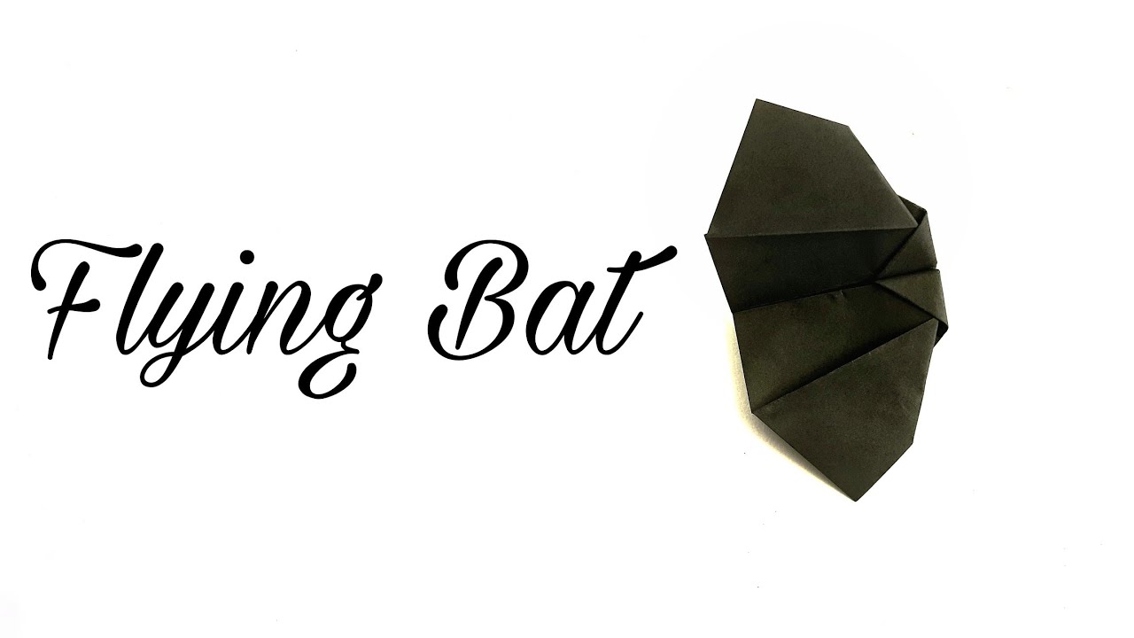 How to make a Flying Paper Bat | Bat Plane | Flapping Wings | #paperbat ...