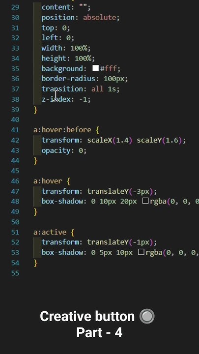 Creative Button 🔘 Part 4 Html Css Coder Project Button