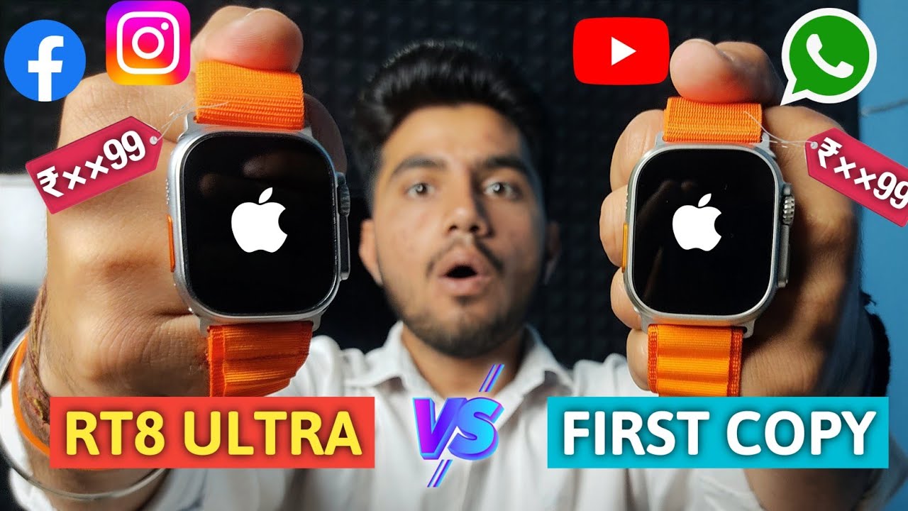 First Copy Vs RT8 Ultra Smart watch😲 || RT8 Ultra comparison With First ...