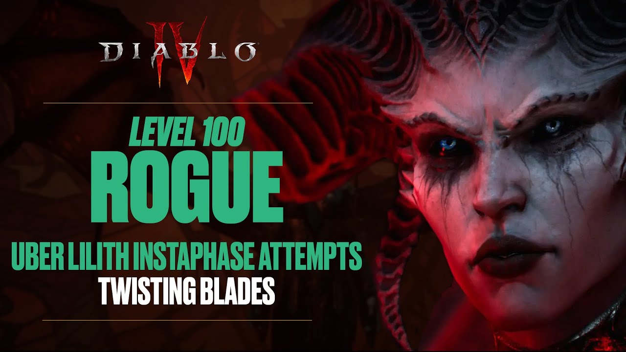Diablo 4 | Uber Lilith INSTA-PHASE Attempts | Rogue (Lvl100) - YouTube