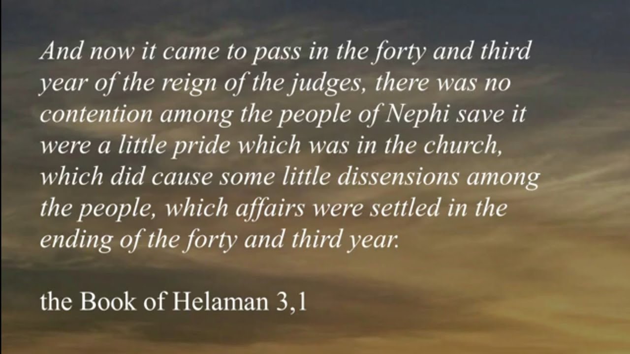 Reading from the Book of Mormon: HELAMAN 3:1 - YouTube