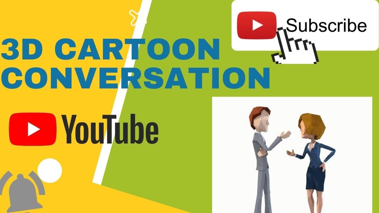 Conversation between two friends in the park 3D Cartoon | 3D Fricks ...