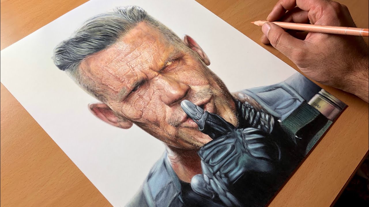 Drawing Cable (Josh Brolin) - Deadpool 2 - Time-lapse | Artology - YouTube